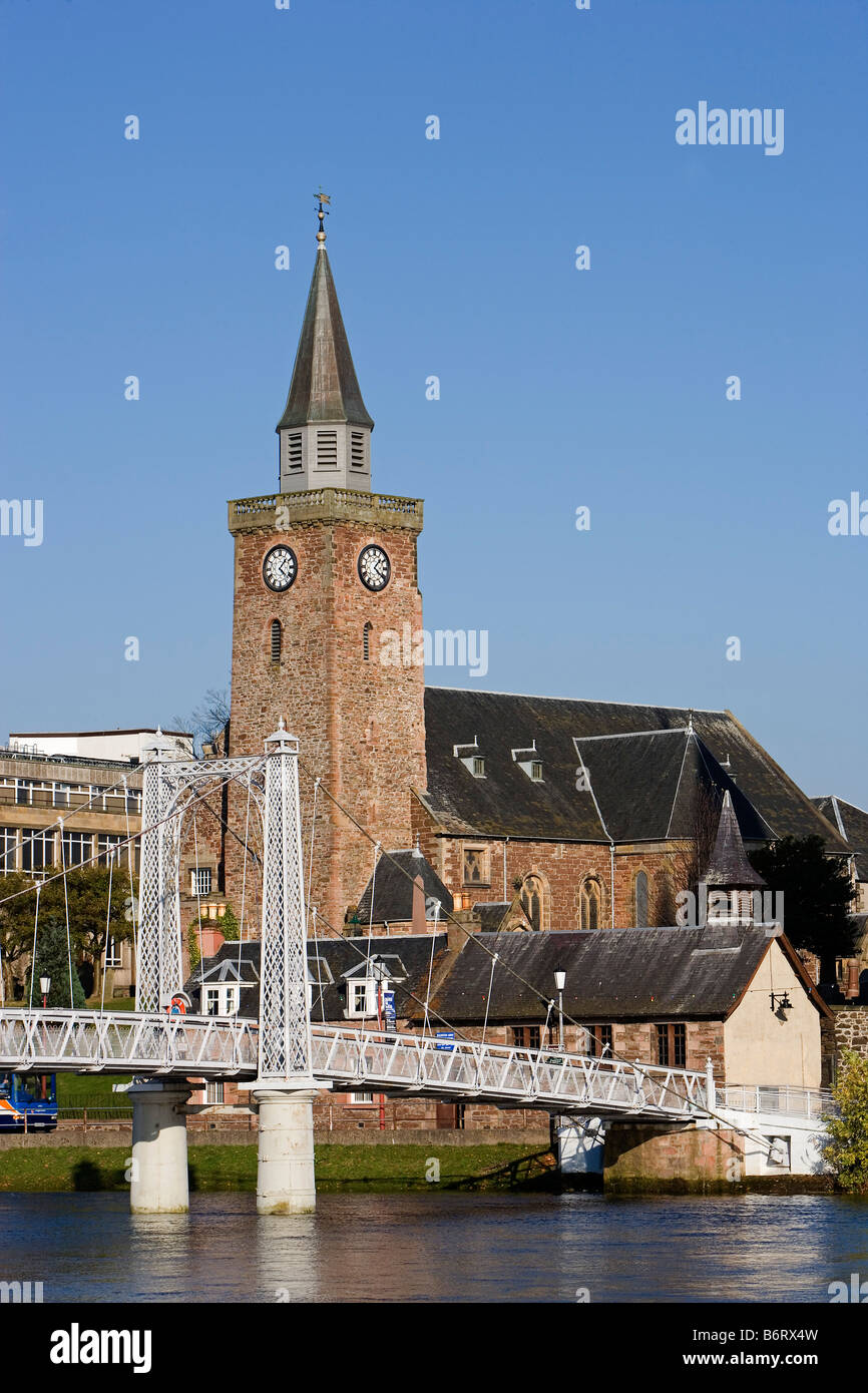 Inverness Ness River Bank Street Old High St Stephen s Church ...
