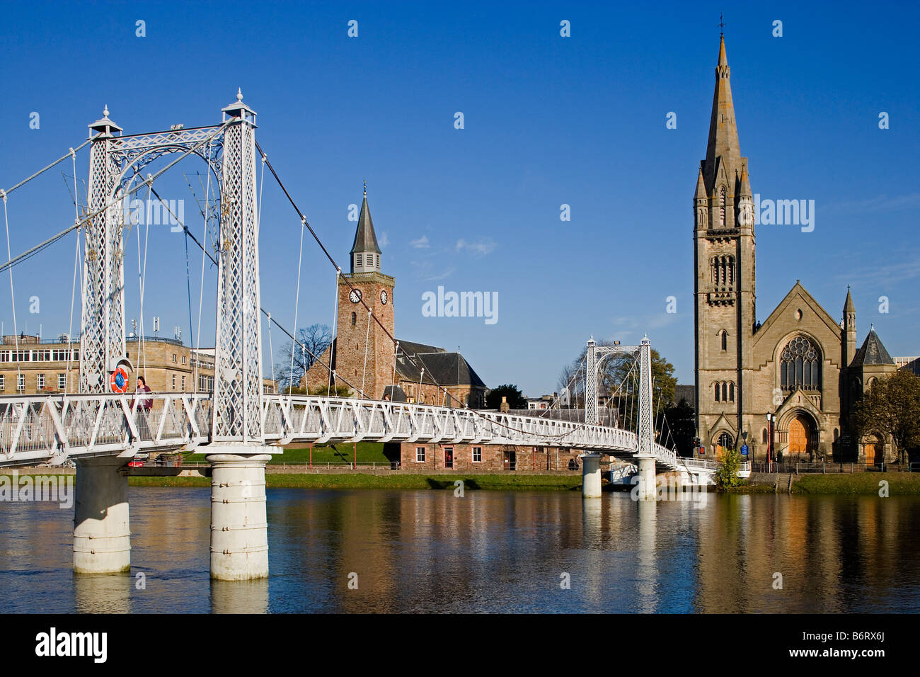 Inverness Ness River Bank Street Old High St Stephen s Church Victorian ...