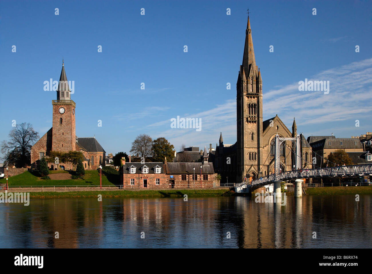 Inverness Ness River Bank Street Old High St Stephen s Church Victorian ...