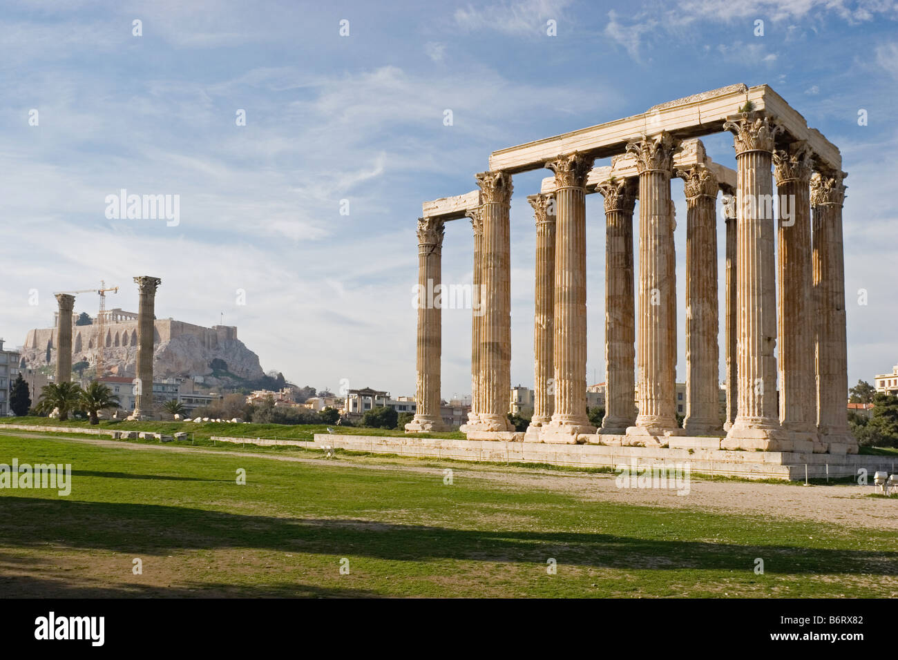 Columns of the temple of Olympian Zeus (Olympieion) in Athens, Greece ...
