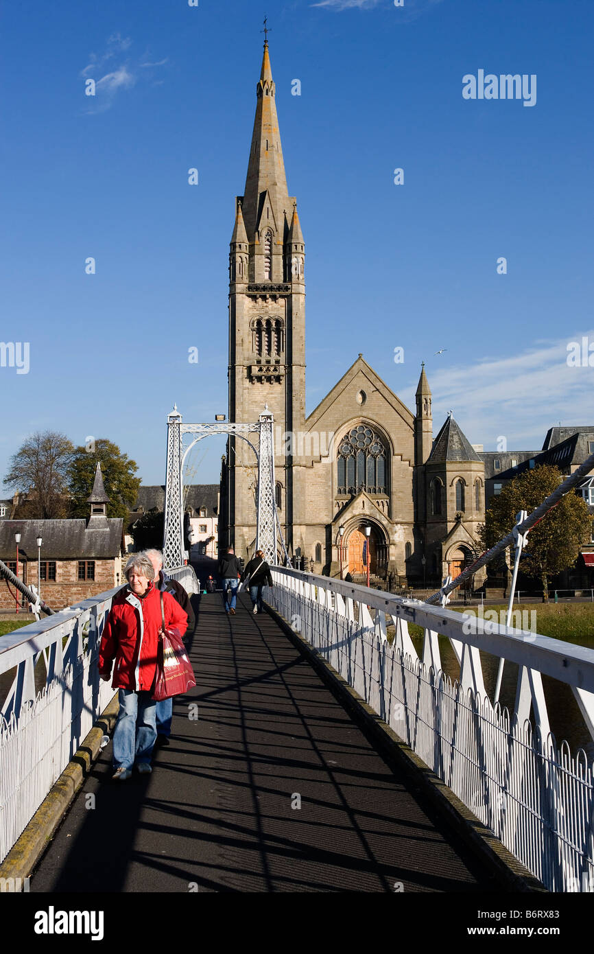 Inverness Ness River Bank Street Free North Church 1893 Victorian style ...