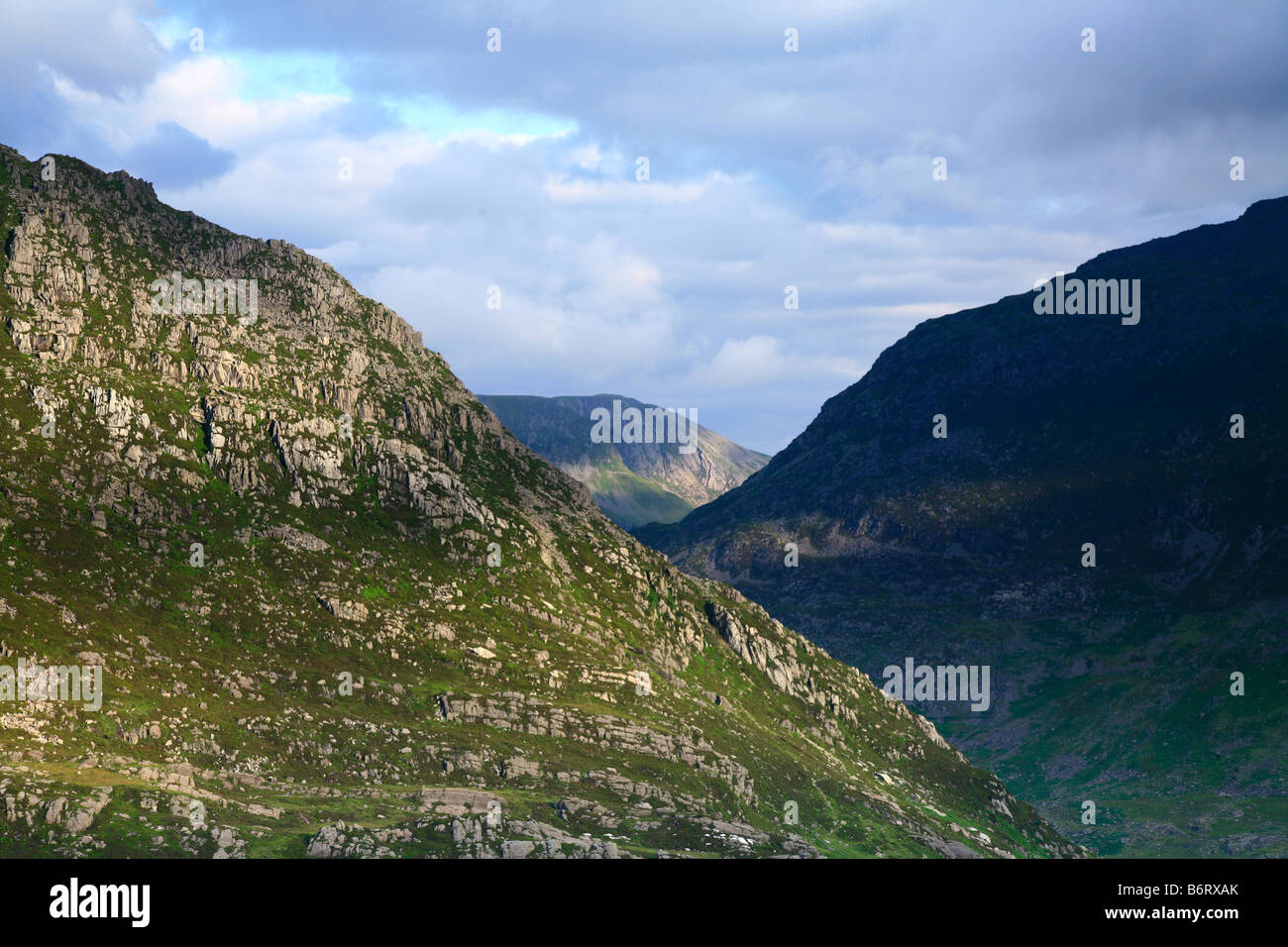 Three Peaks in Snowdonia Stock Photo - Alamy
