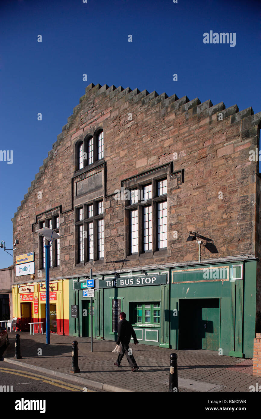Inverness Academy St Town center typical buildings Highland Scotland UK ...