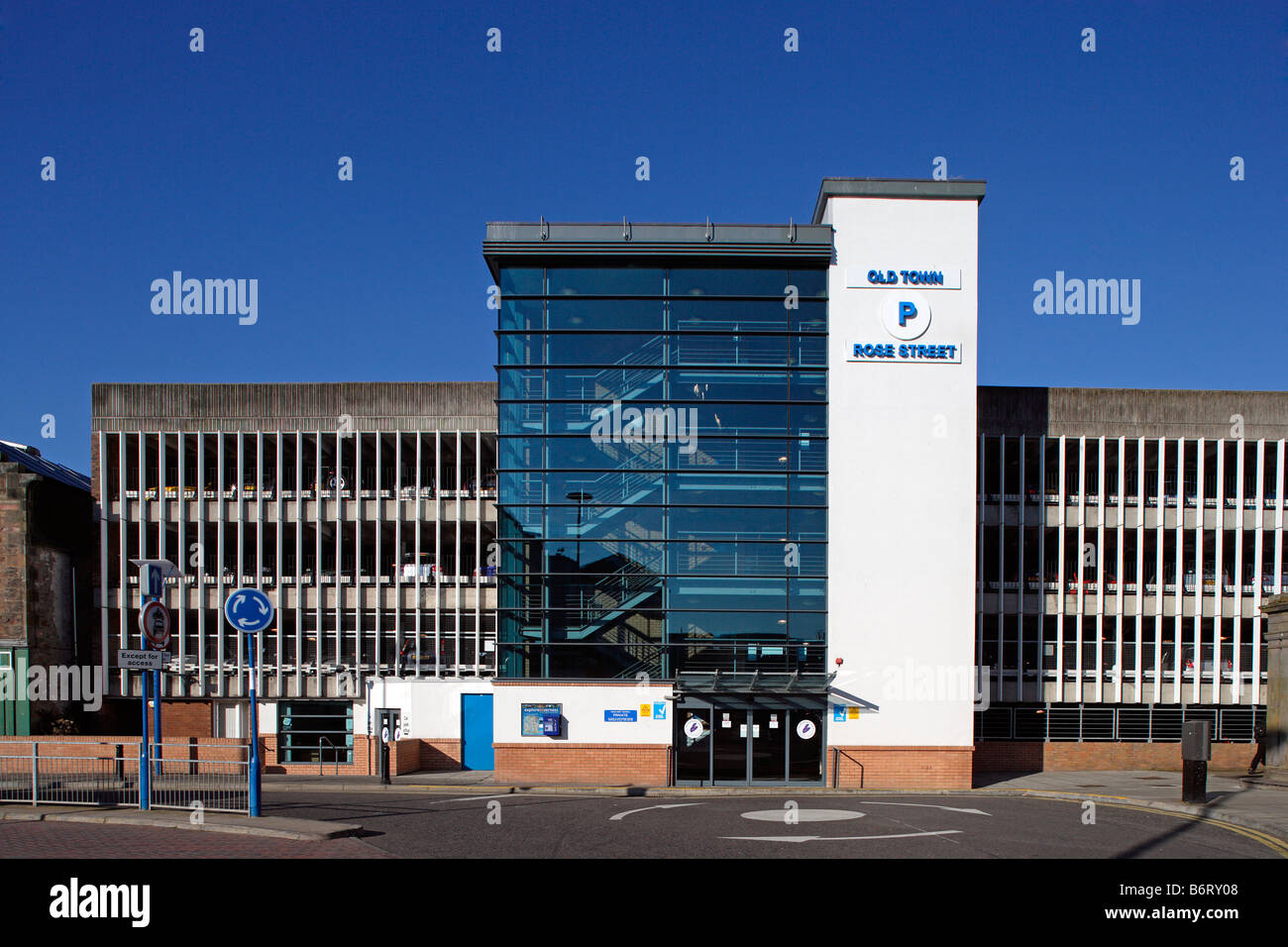 Inverness Old Town Parking typical buildings Highland Scotland UK Stock ...