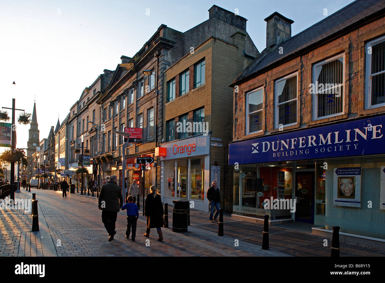 Inverness Highstreet Town center typical buildings Highland Scotland UK ...