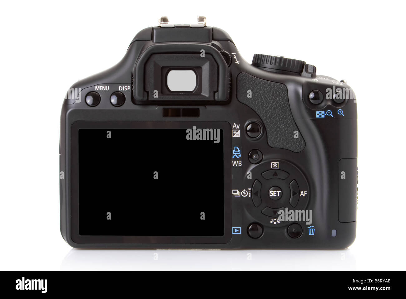 Back of a digital slr isolated on white Stock Photo - Alamy