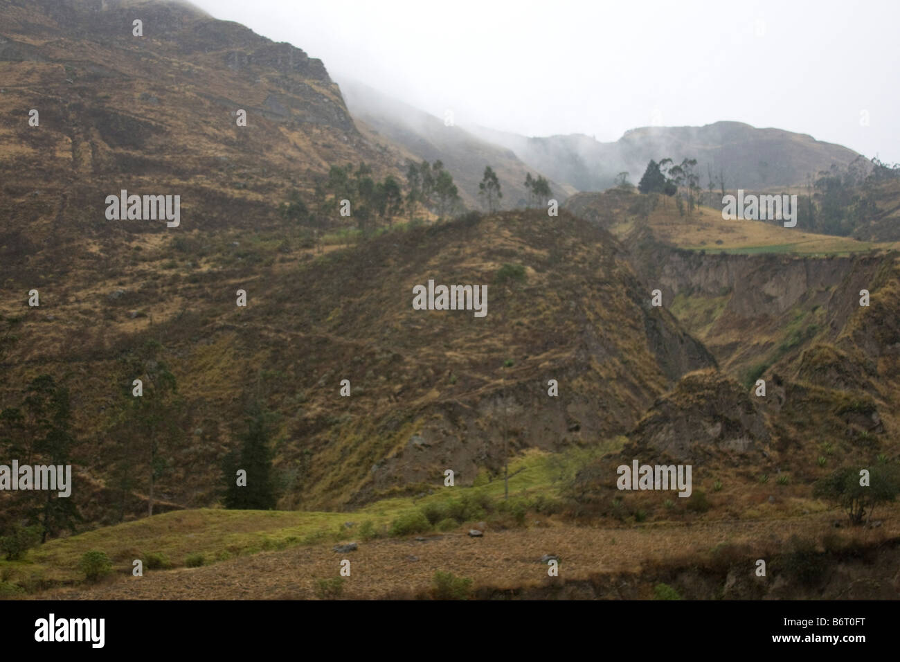 Scenic landscape near Sibambe from Riobamba mountain train Chimborazo ...