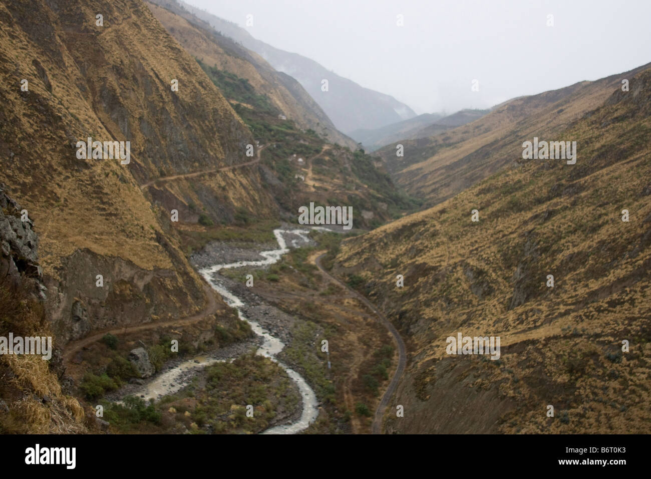 Scenic landscape near Sibambe from Riobamba mountain train Chimborazo ...
