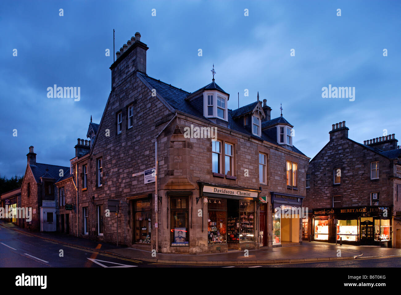 Pitlochry town in Tummel Valley fashonable Spa town in 19th century ...