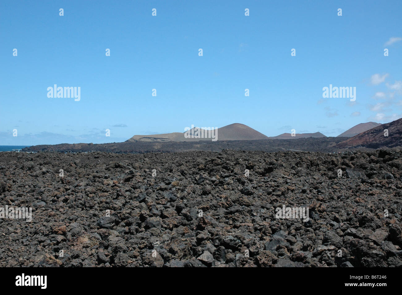 Volcanic Lava Fields Stock Photo - Alamy