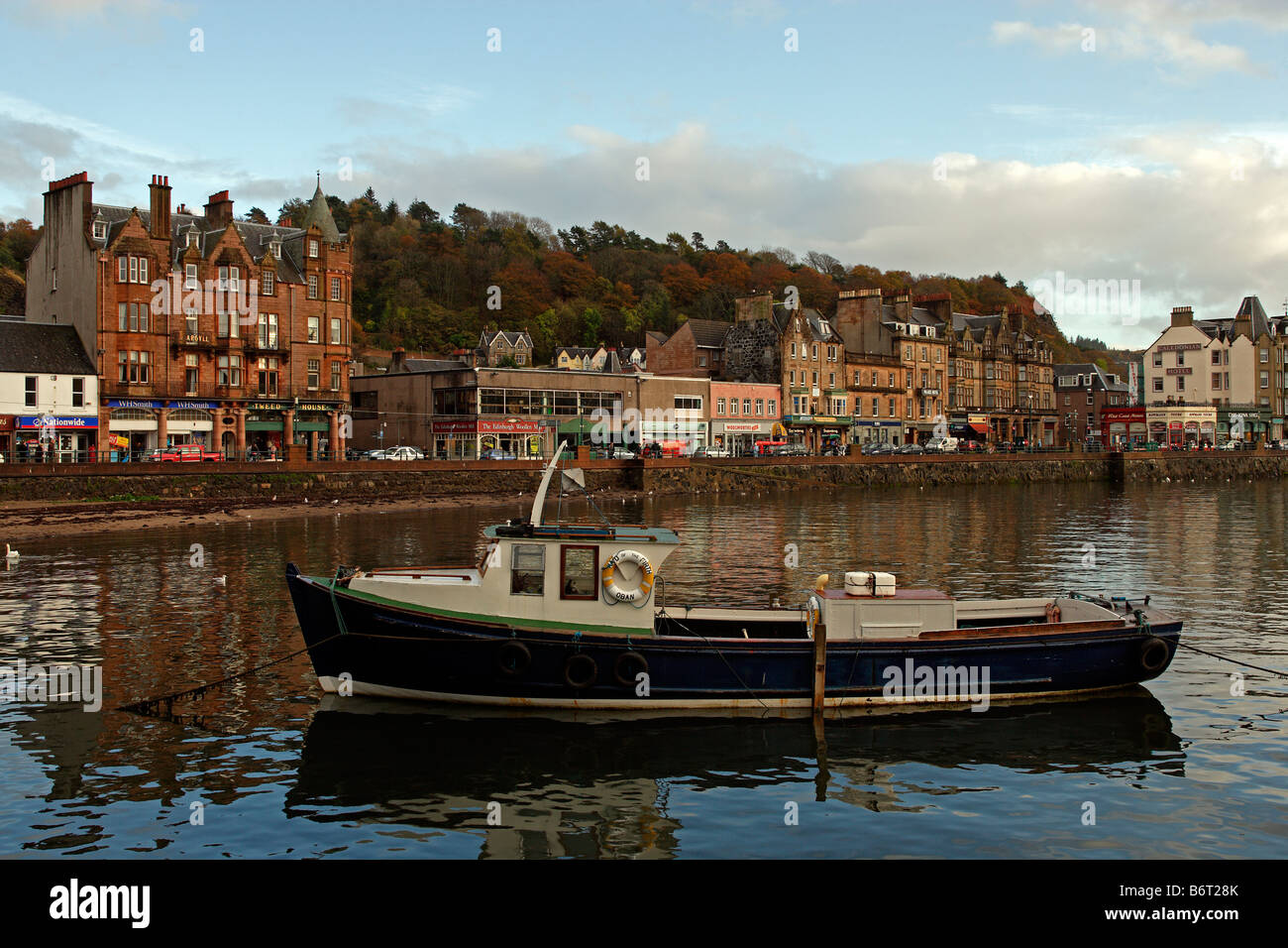 Oban harbour fishing port 18th century Town center typical buildings ...