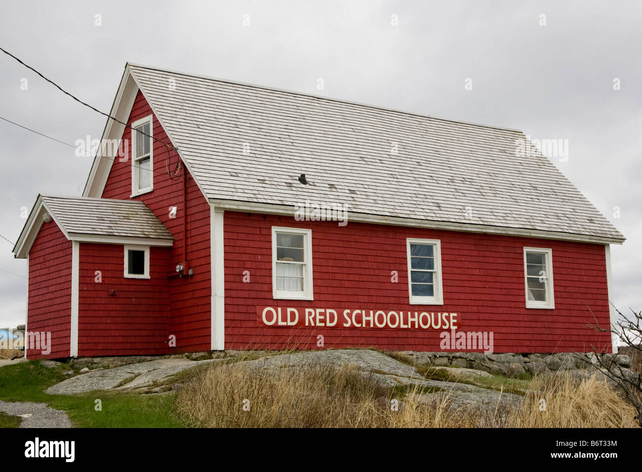 Red School House Stock Photo - Alamy