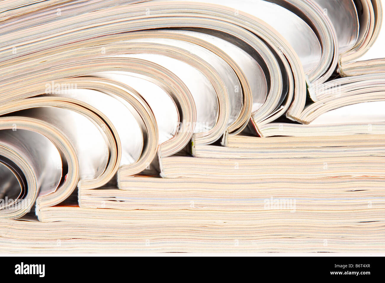 heap of open magazines Stock Photo - Alamy