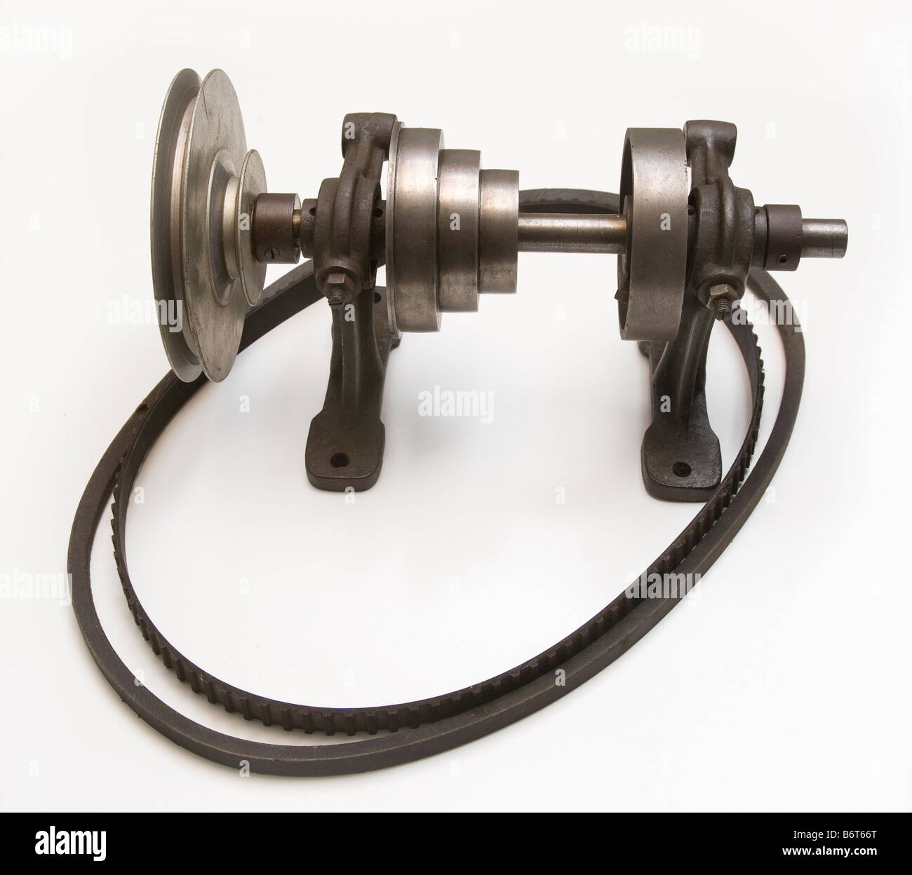 Vintage Tyzack Zyto lathe undergoing renovation. countershaft assembly ...