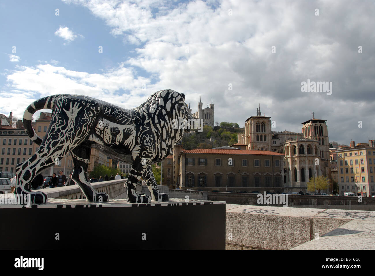 The Statue Of The Lion That Symbolizes The City Of Lyon On Bonaparte the-statue-of-the-lion-that-symbolizes-the-city-of-lyon-on-bonaparte