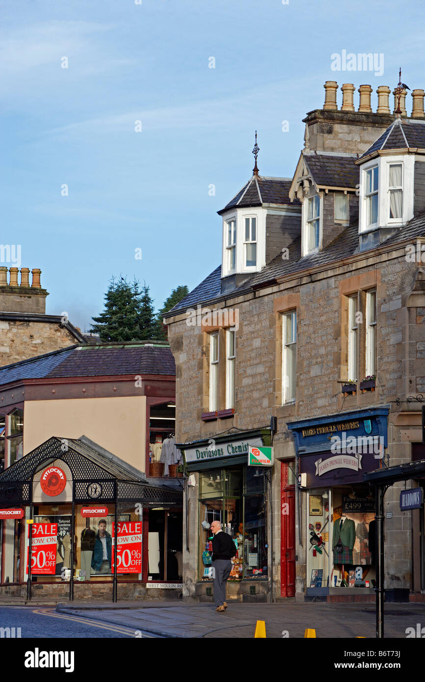 Pitlochry town in Tummel Valley fashonable Spa town in 19th century ...