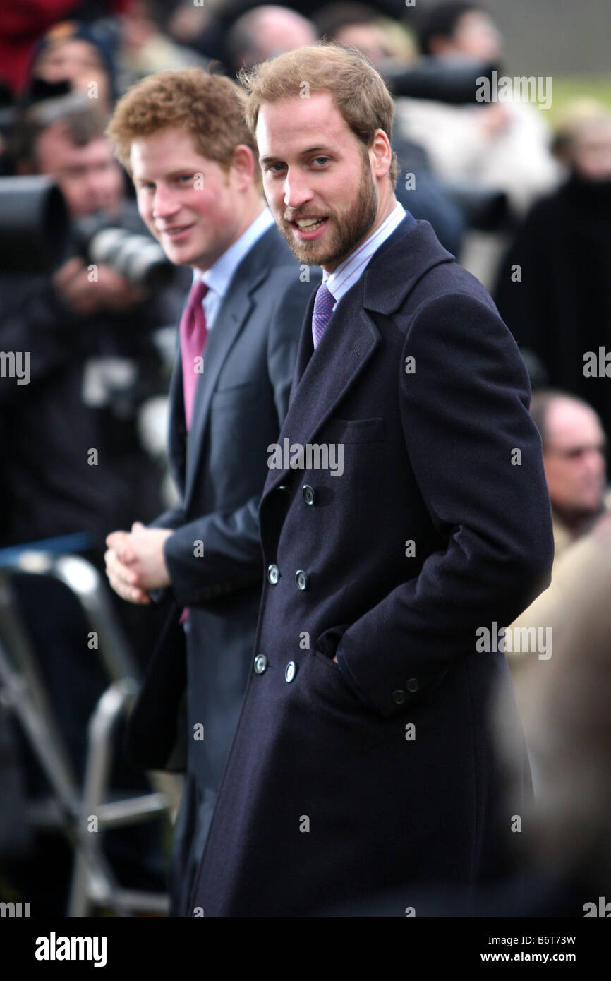PRINCE WILLIAM AND PRINCE HARRY AT SANDRINGHAM AT CHRISTMAS WITH A ...