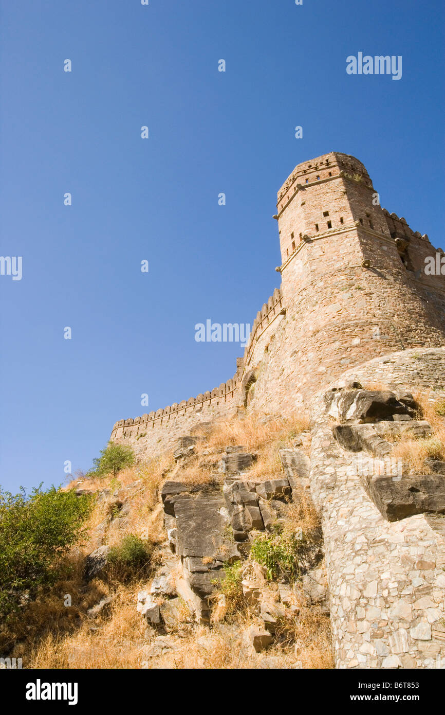 Low angle view of a fort, Kumbhalgarh Fort, Udaipur, Rajasthan, India ...