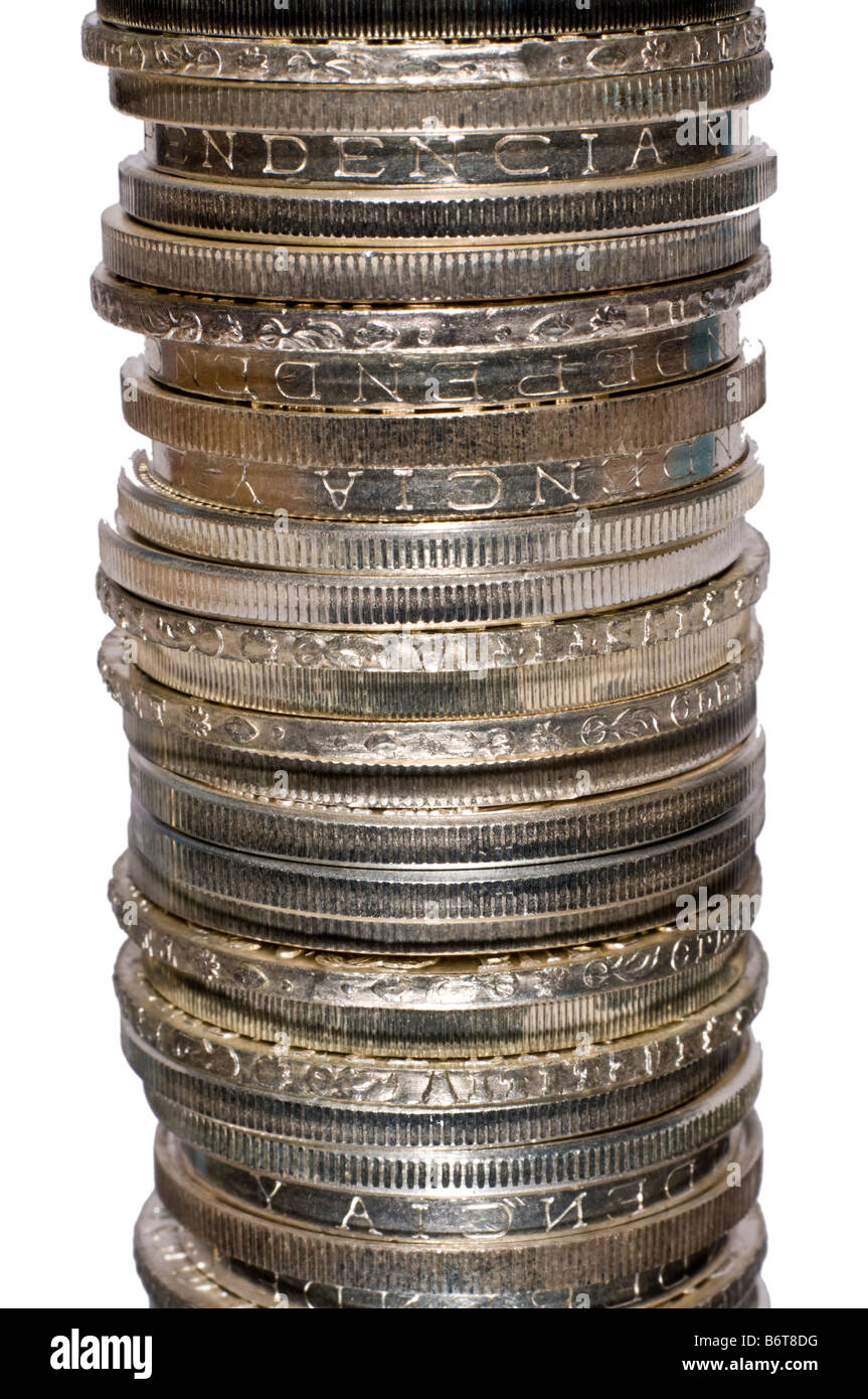 Pile of silver bullion coins Stock Photo - Alamy