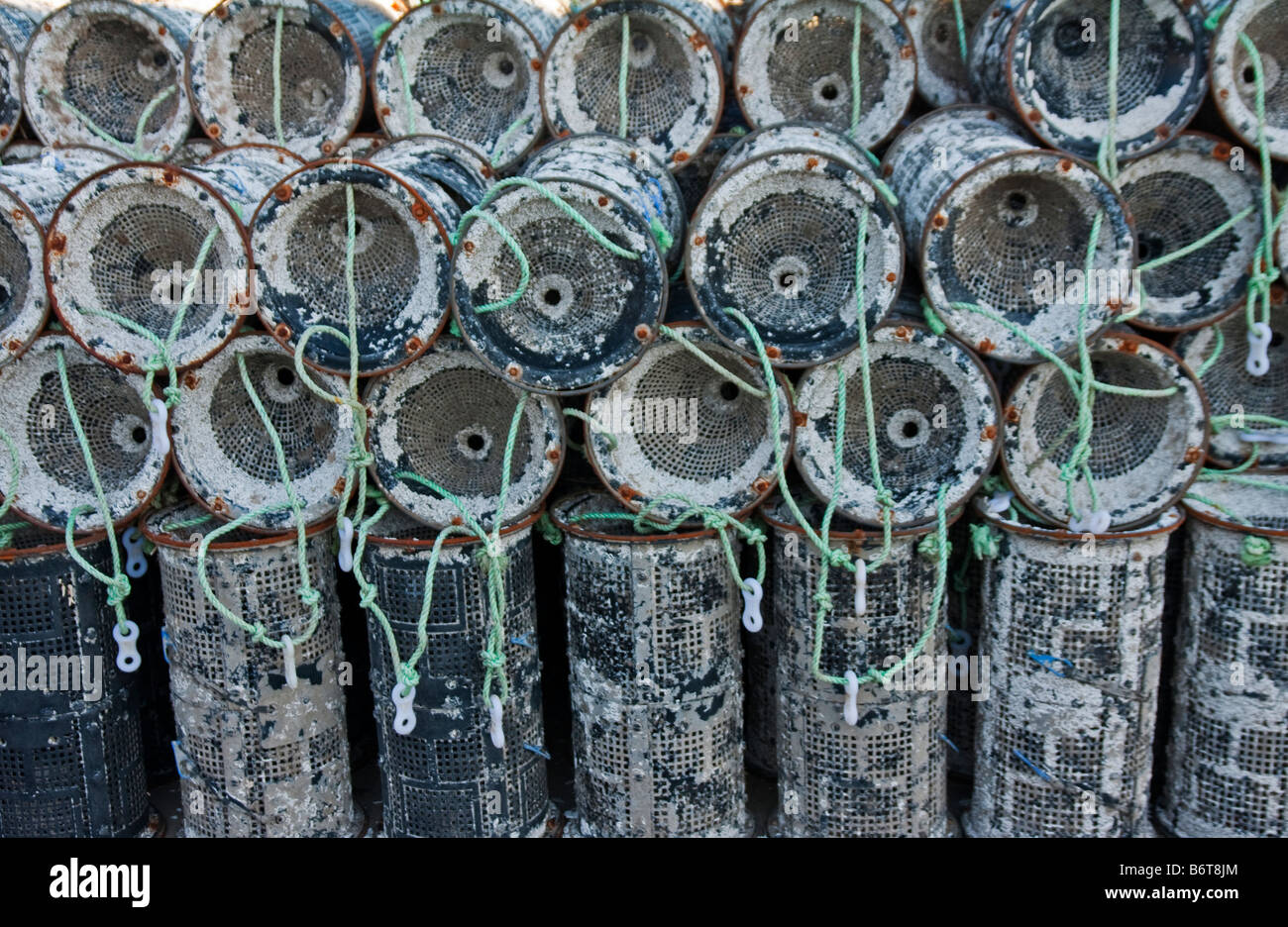 "prawn pots" ready for use Stock Photo - Alamy
