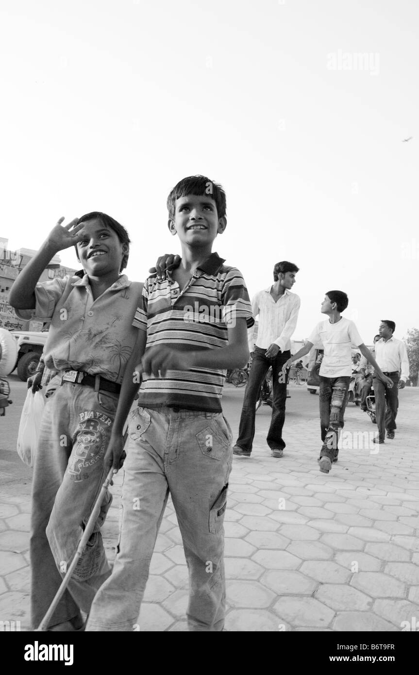 Indian children boys Black and White Stock Photos & Images - Alamy