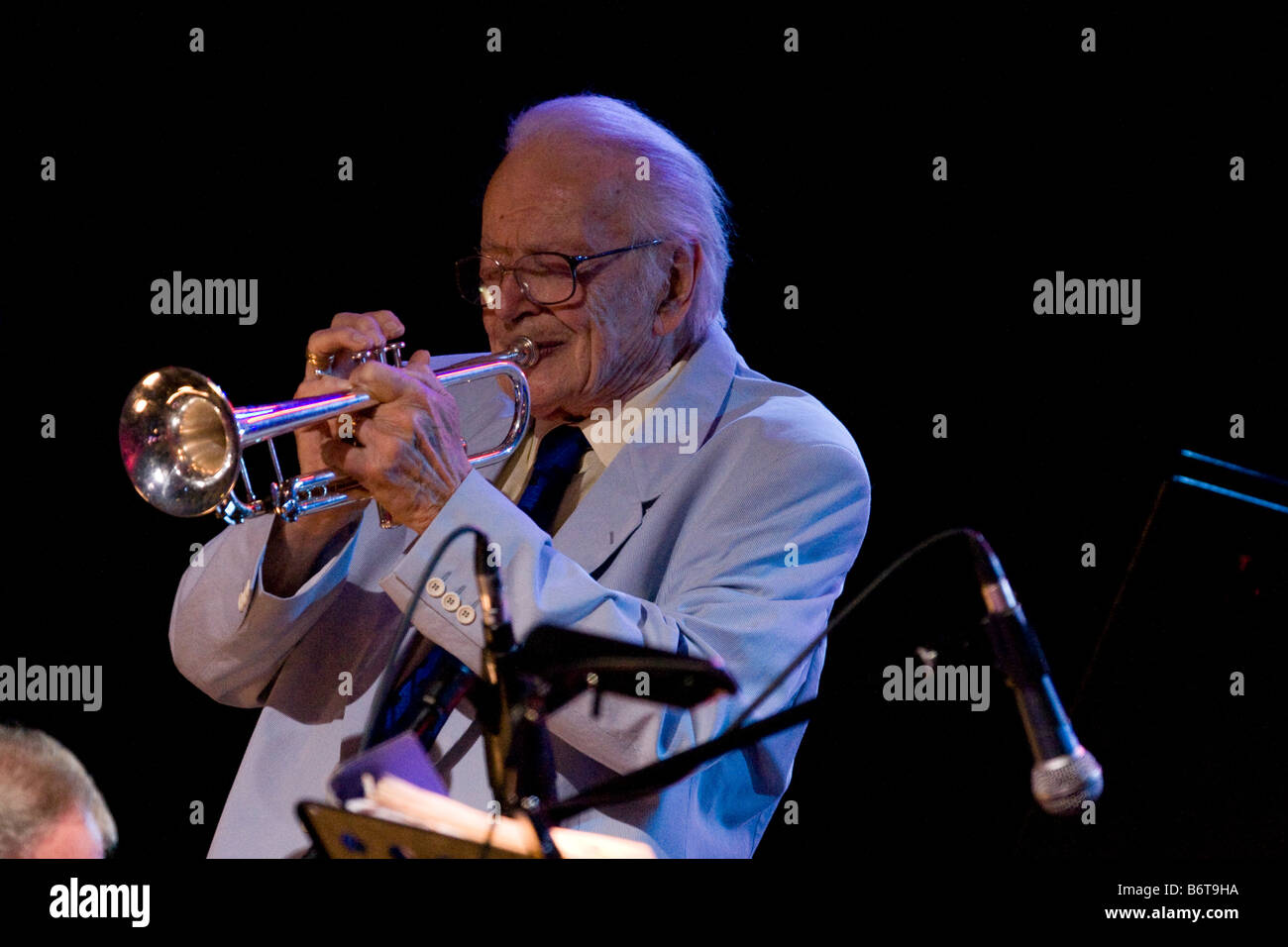 Humphrey Richard Adeane Lyttelton Jazz musician, in concert on stage at ...