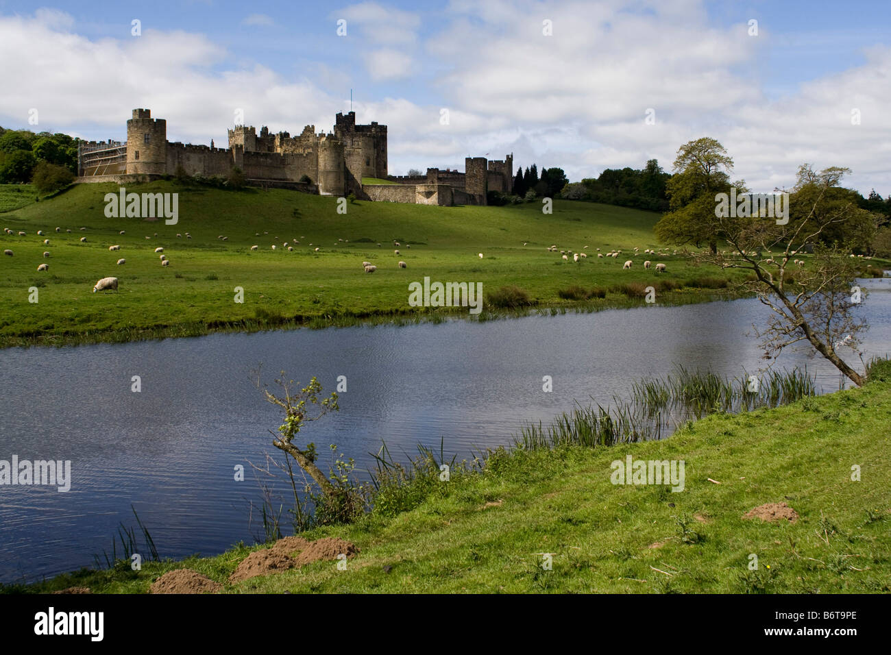 Alnwick Castle Northumberland england uk gb Stock Photo - Alamy