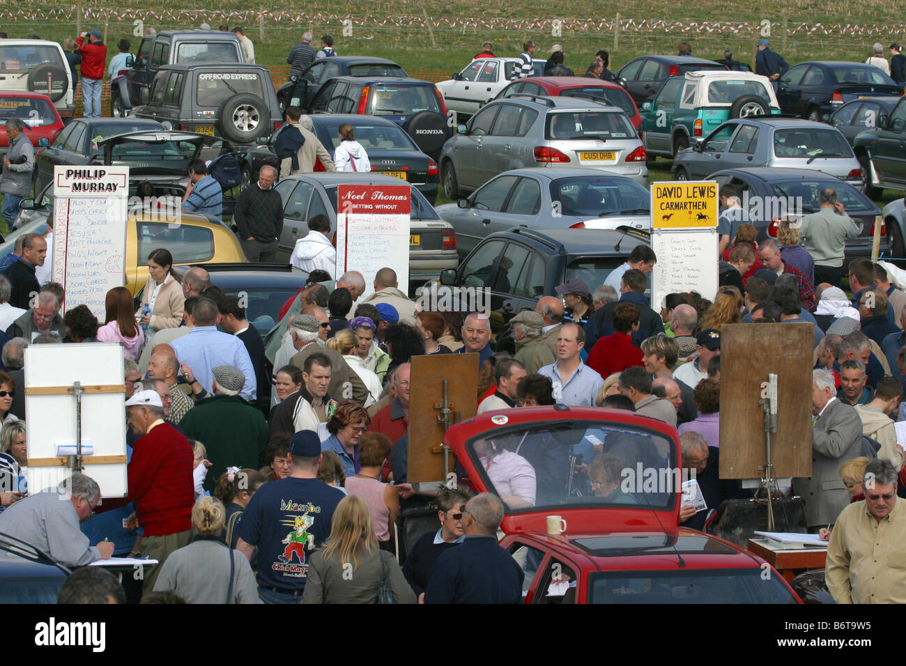 bookies and crowd a tHorse racing point to point in Lydstep ...