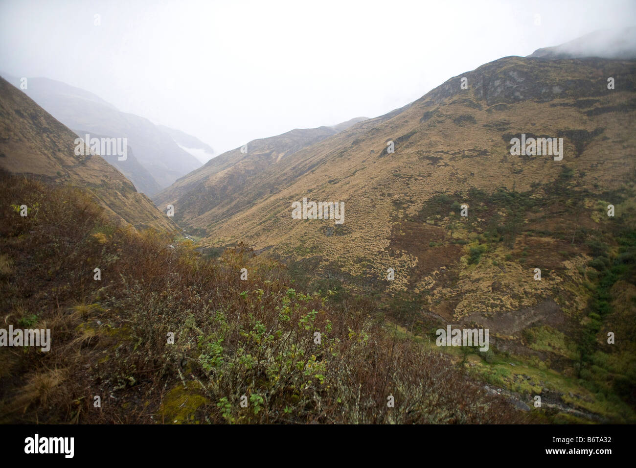 Scenic landscape near Sibambe from Riobamba mountain train Chimborazo ...