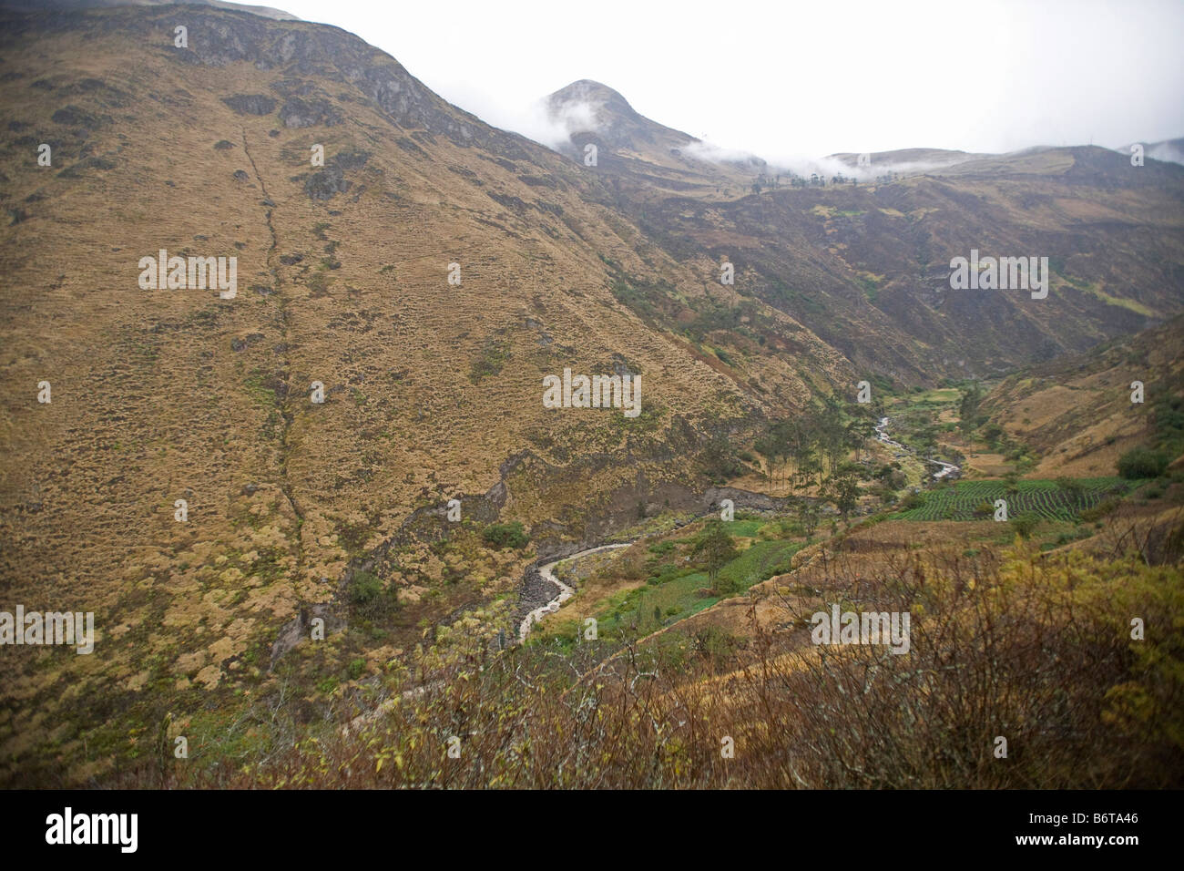 Scenic landscape near Sibambe from Riobamba mountain train Chimborazo ...