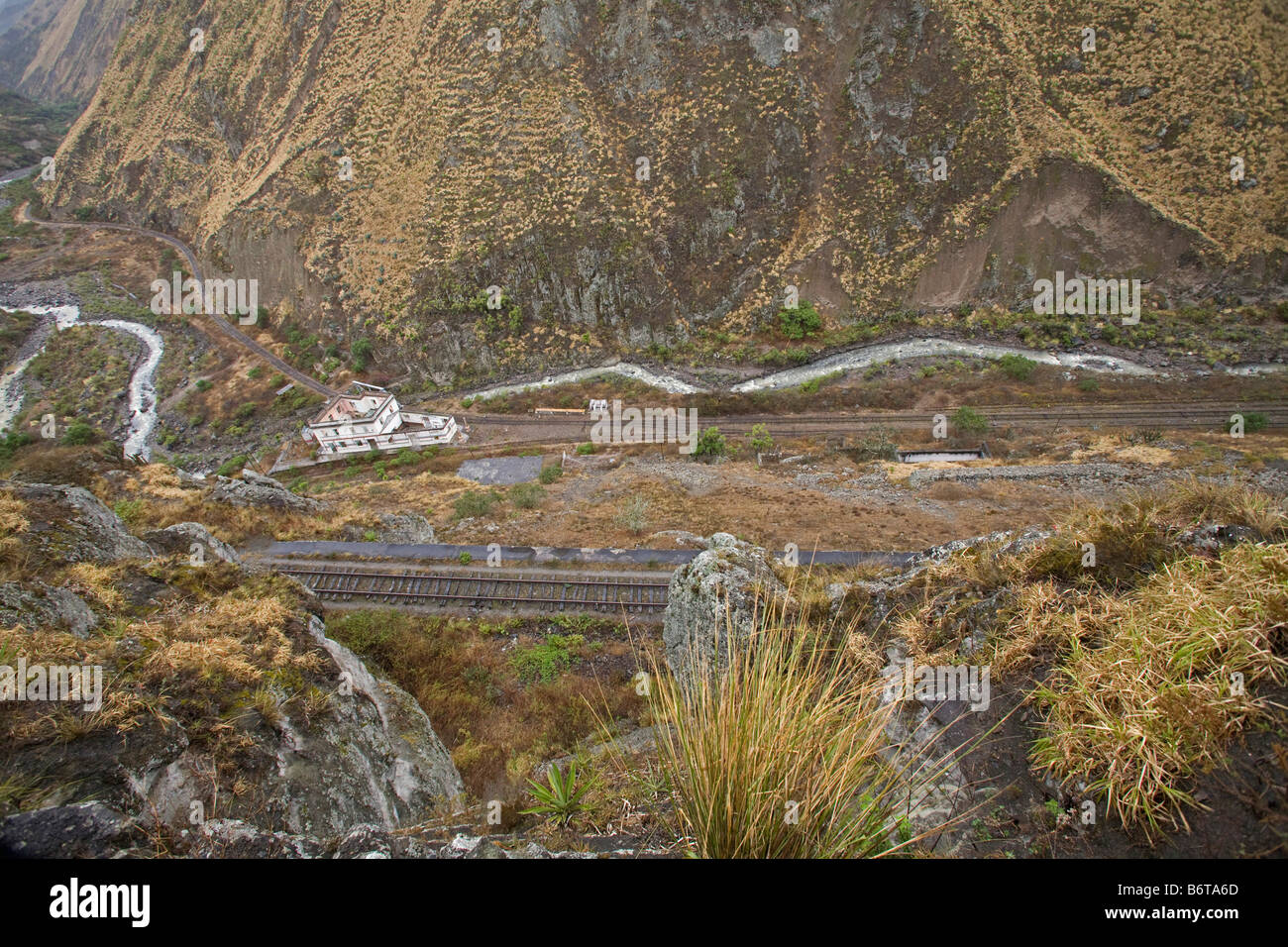 Scenic landscape near Sibambe from Riobamba mountain train Chimborazo ...