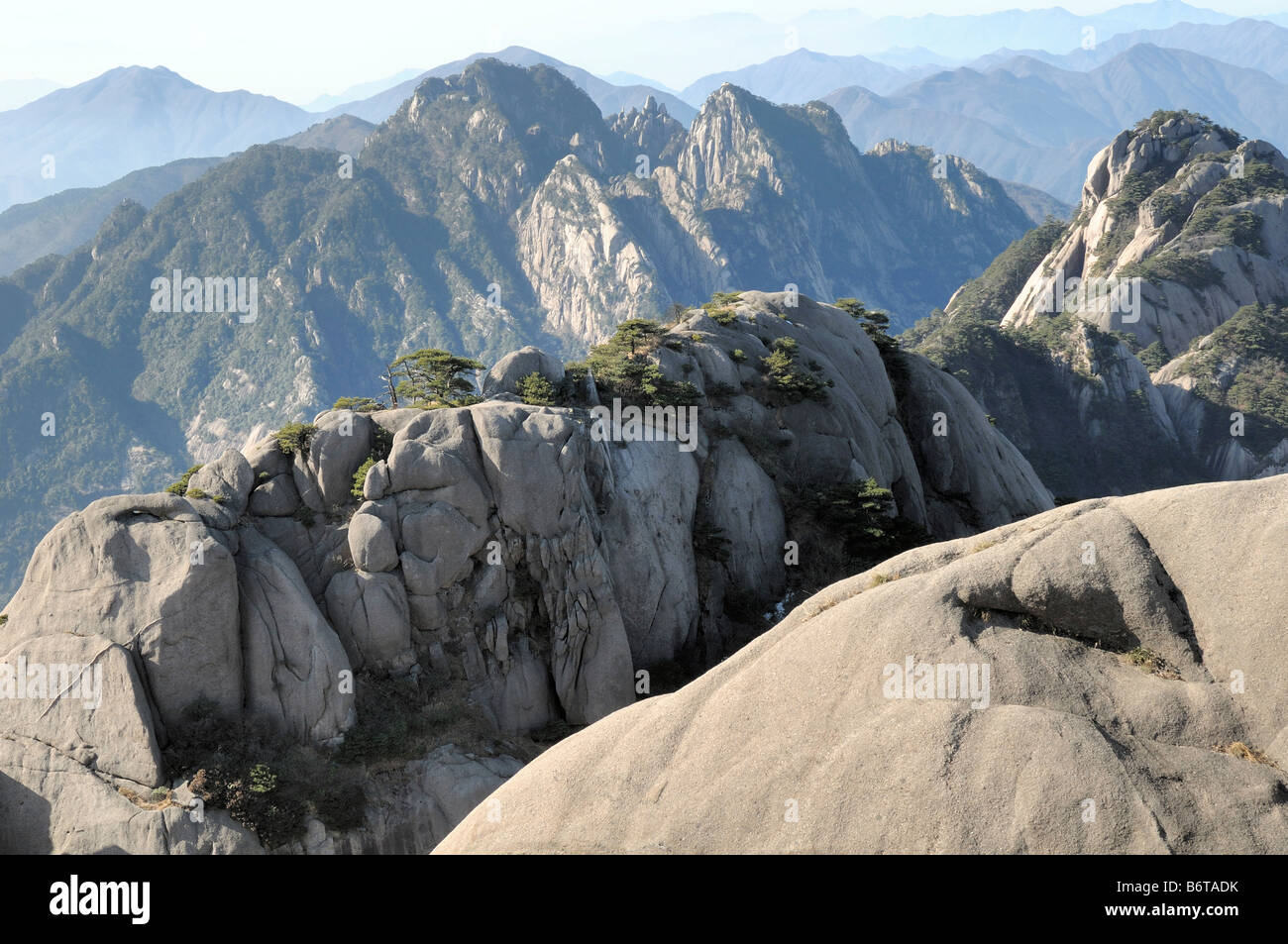 Granite mountains, Huangshan Geopark, Yellow Mountain, Anhui, China ...