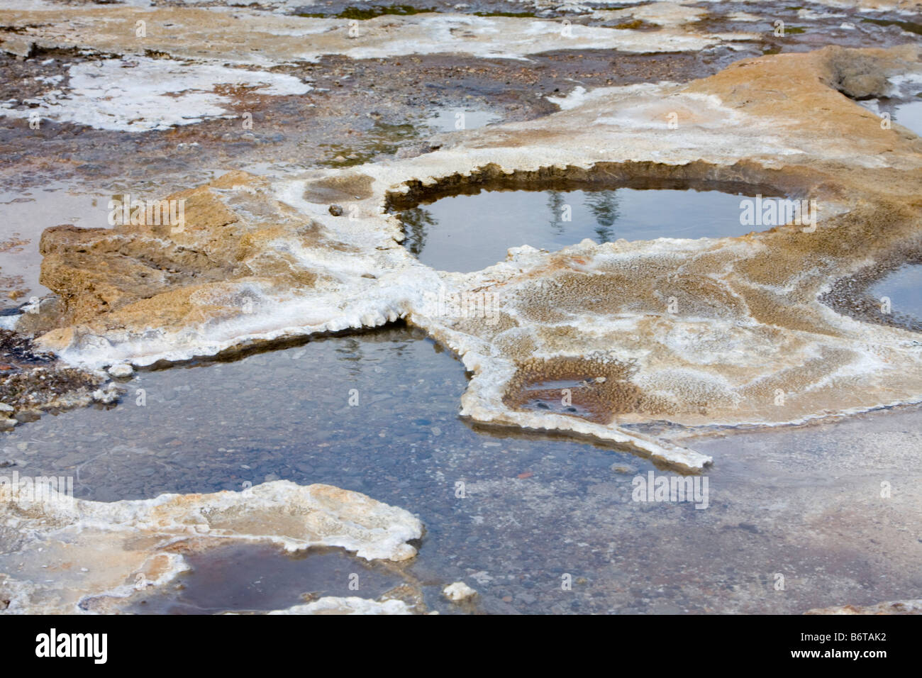 geothermal spring with sulphur Iceland Stock Photo - Alamy