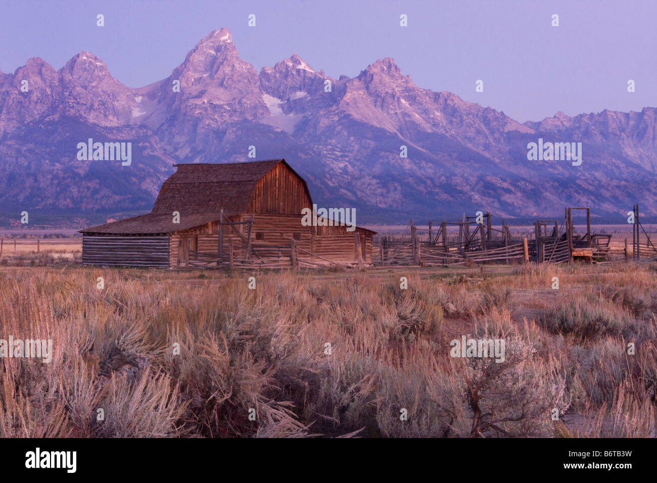Mormon row at sunrise hi-res stock photography and images - Alamy