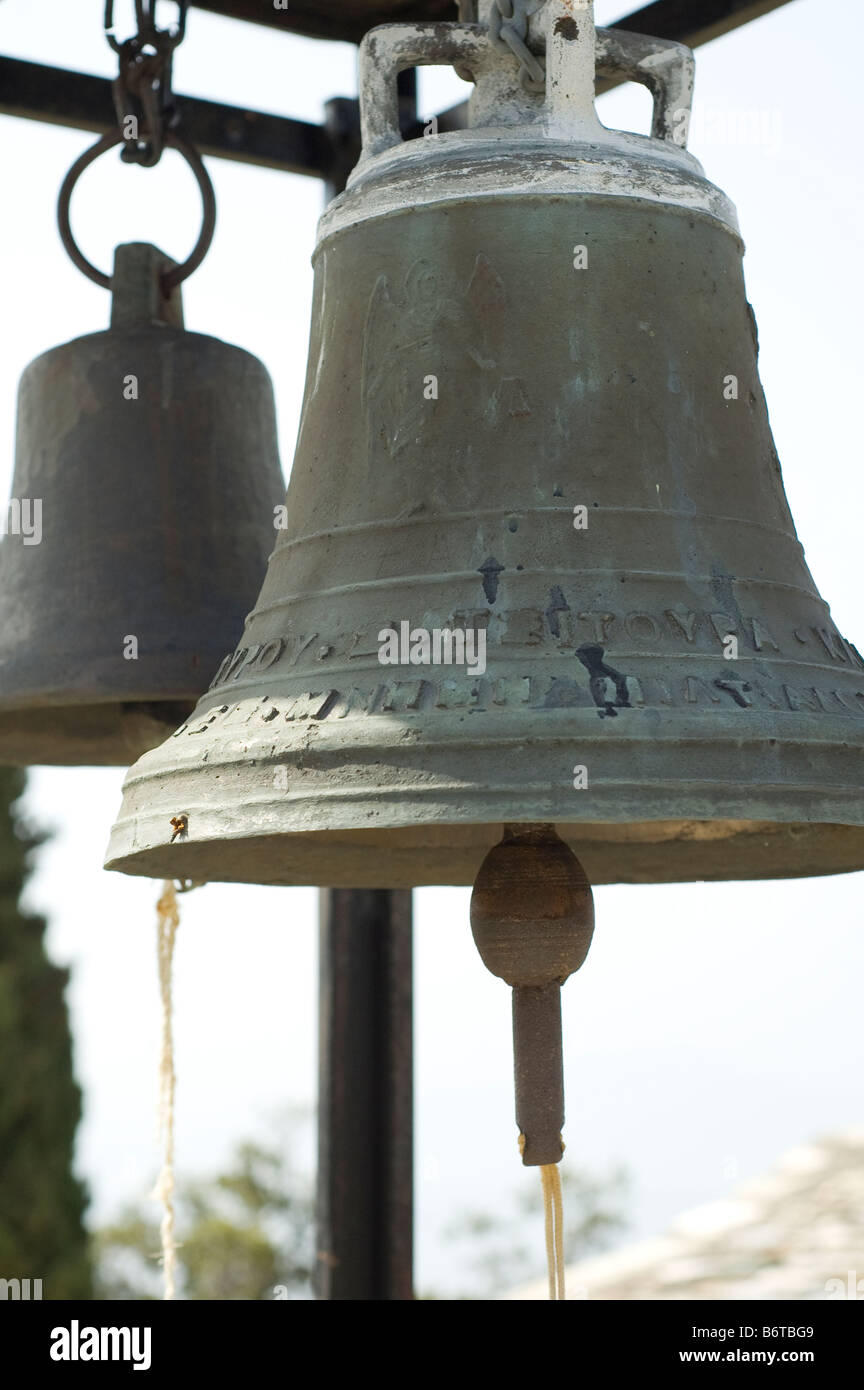 bells in monastery in greece Stock Photo - Alamy