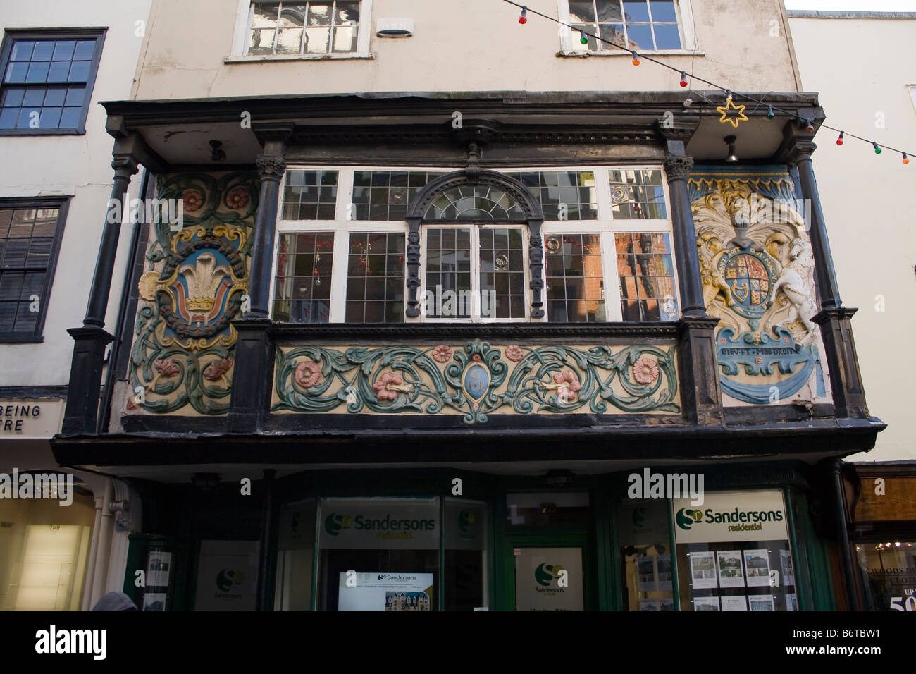 A pargetted building in Bank Street, Maidstone, Kent, Uk Stock Photo ...