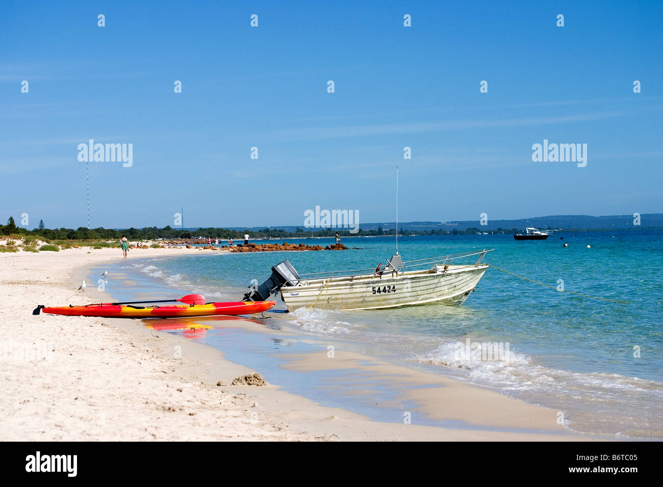 Boat on the sand at the beach Stock Photo - Alamy