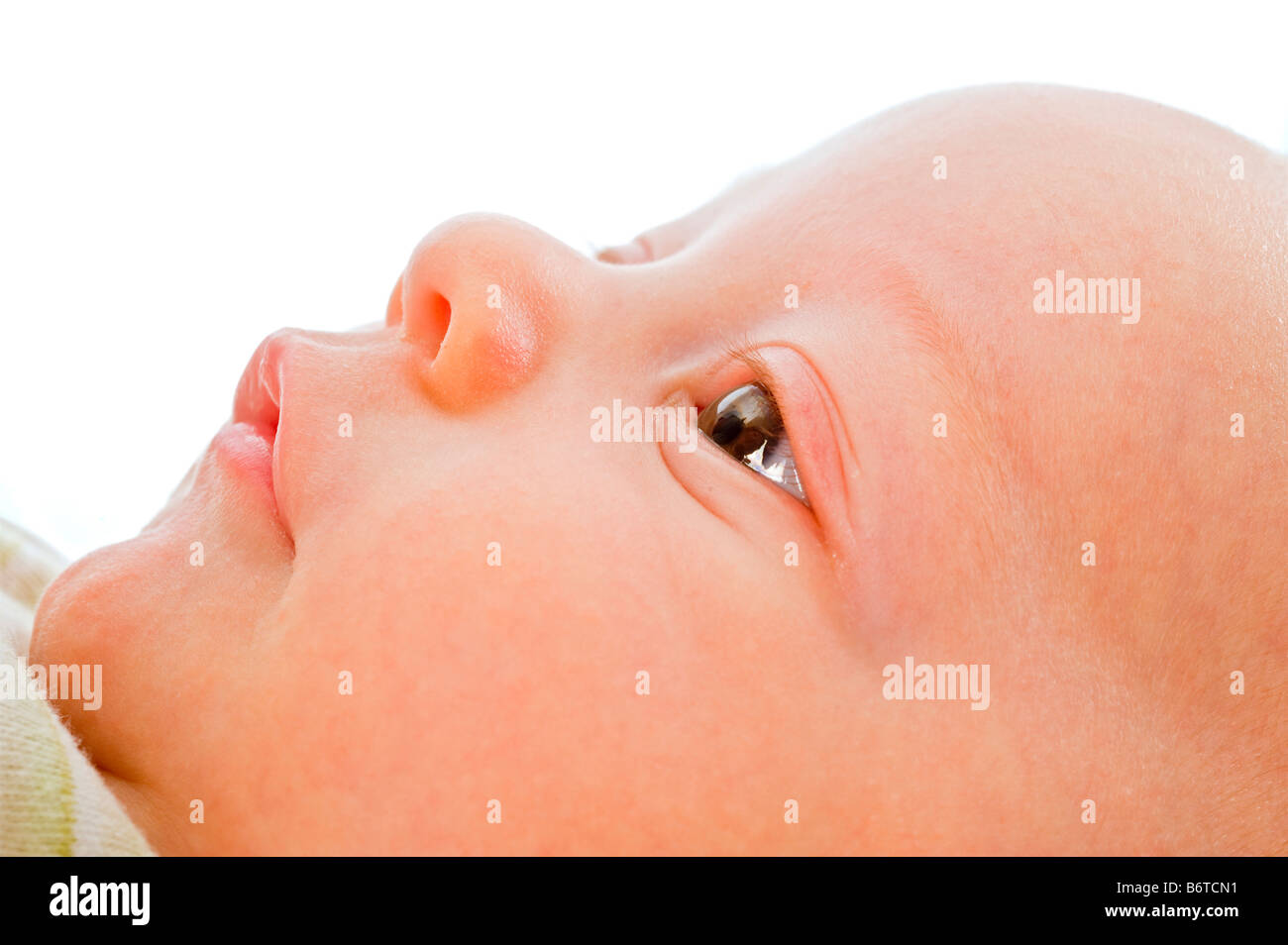 close up on 3 month old baby face Stock Photo - Alamy