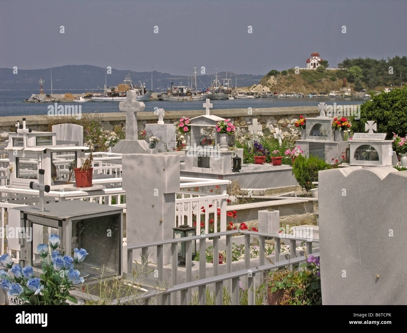 Greece Orthodox Cemetery Sea High Resolution Stock Photography and ...