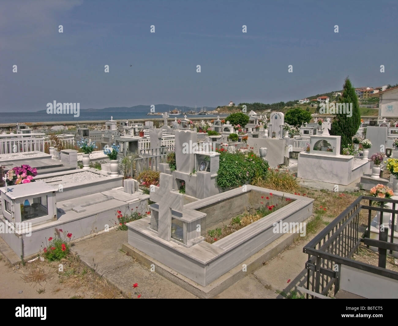 Greece Orthodox Cemetery Sea High Resolution Stock Photography and ...