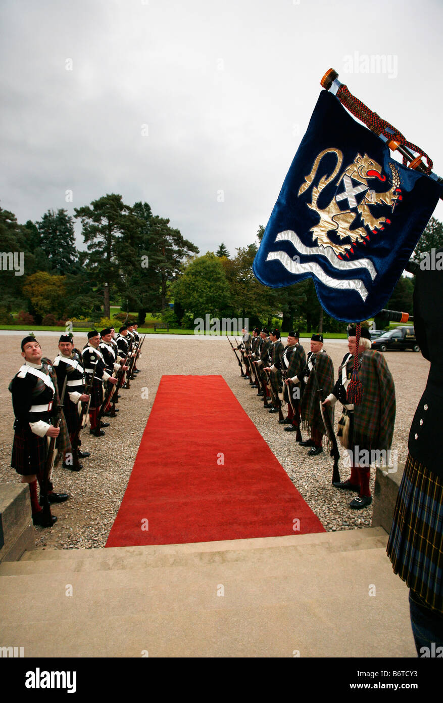 The Atholl Highlanders on parade at Blair Castle Blair Atholl The ...