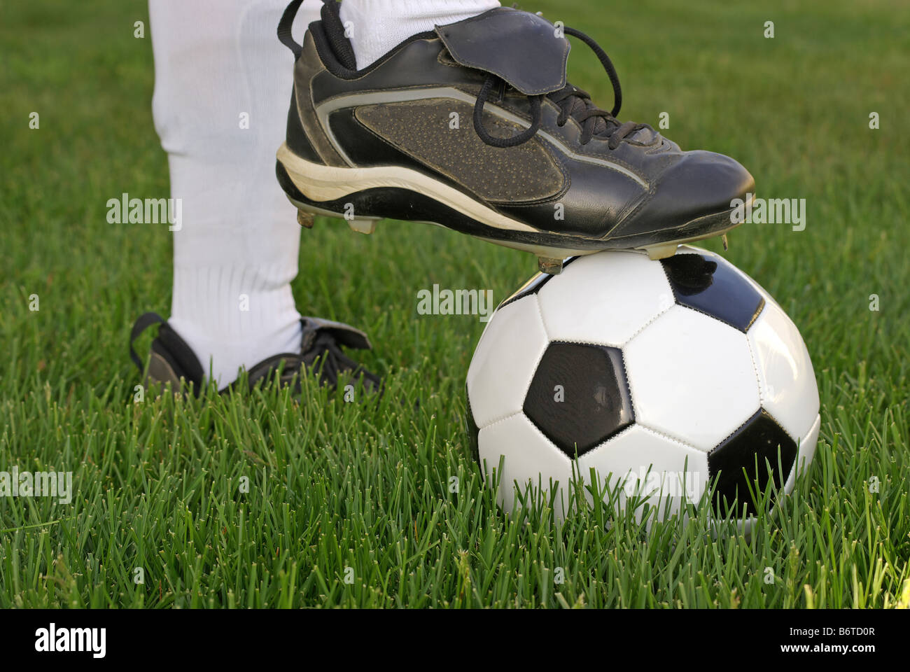 Football ball foot hi-res stock photography and images - Alamy