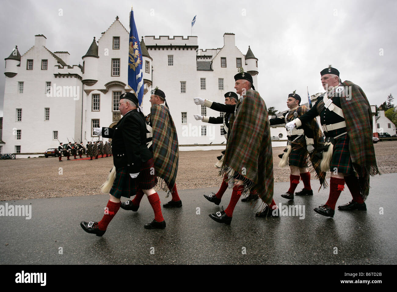 The Atholl Highlanders on parade at Blair Castle Blair Atholl The ...