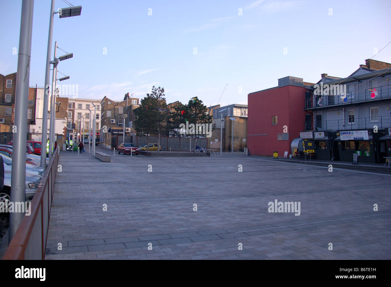 Wide open area in Dalston, London, England, Uk Stock Photo - Alamy