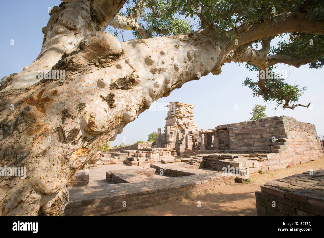 Ruins of a building, Sanchi, Bhopal, Madhya Pradesh, India Stock Photo ...