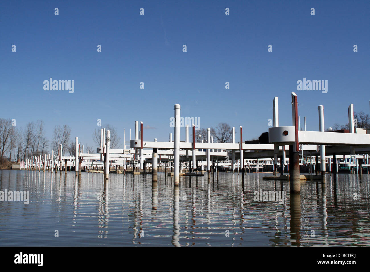 Empty marina during the off season Stock Photo - Alamy