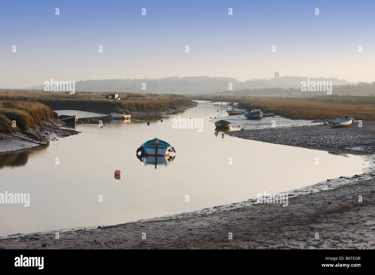 Morston Quay at Sunrise, East Anglian Coast, Norfolk "Great Britain" UK ...