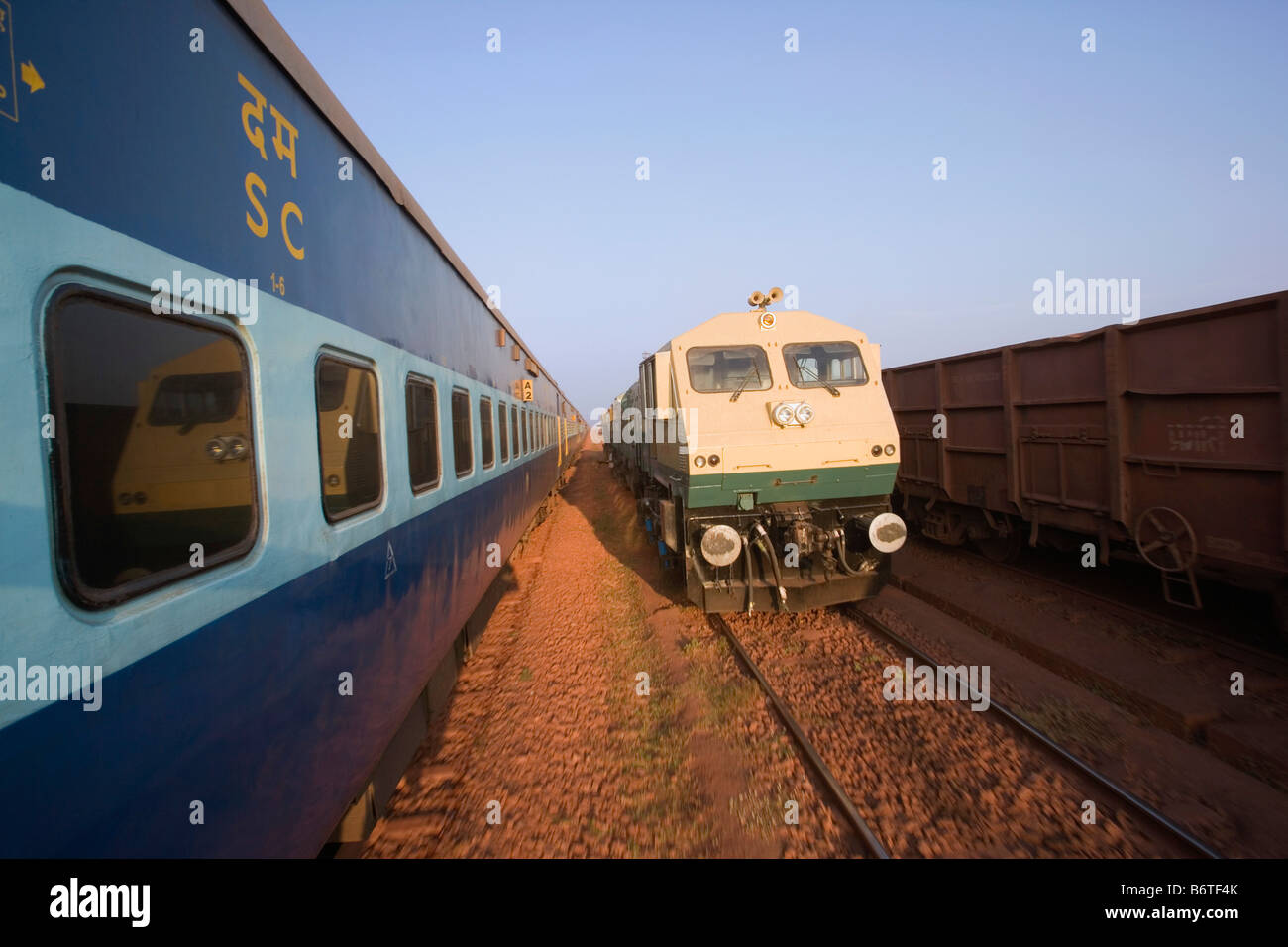 Trains on railroad tracks, Hampi, Karnataka, India Stock Photo - Alamy
