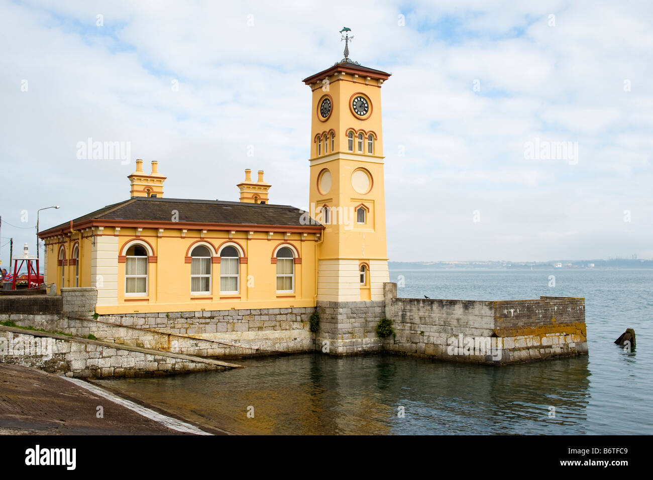 Cobh Old Town Hall and clock tower, Cobh harbour, County Cork, Republic ...