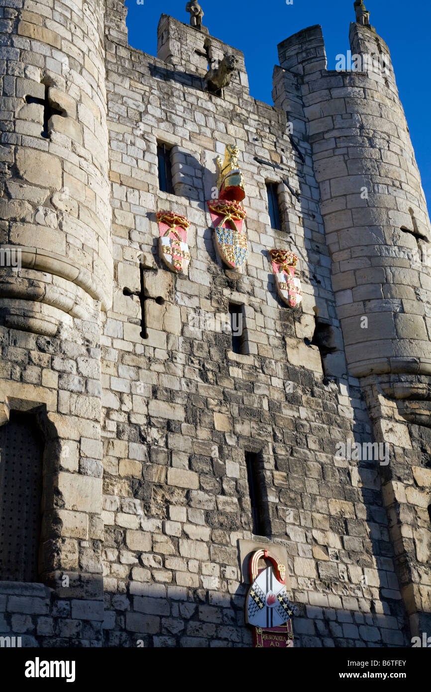 Micklegate bar gatehouse, forms the southern entrance to the city of ...